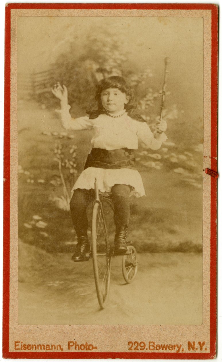 Studio Portrait of a Girl on a Tricycle, c.1880s